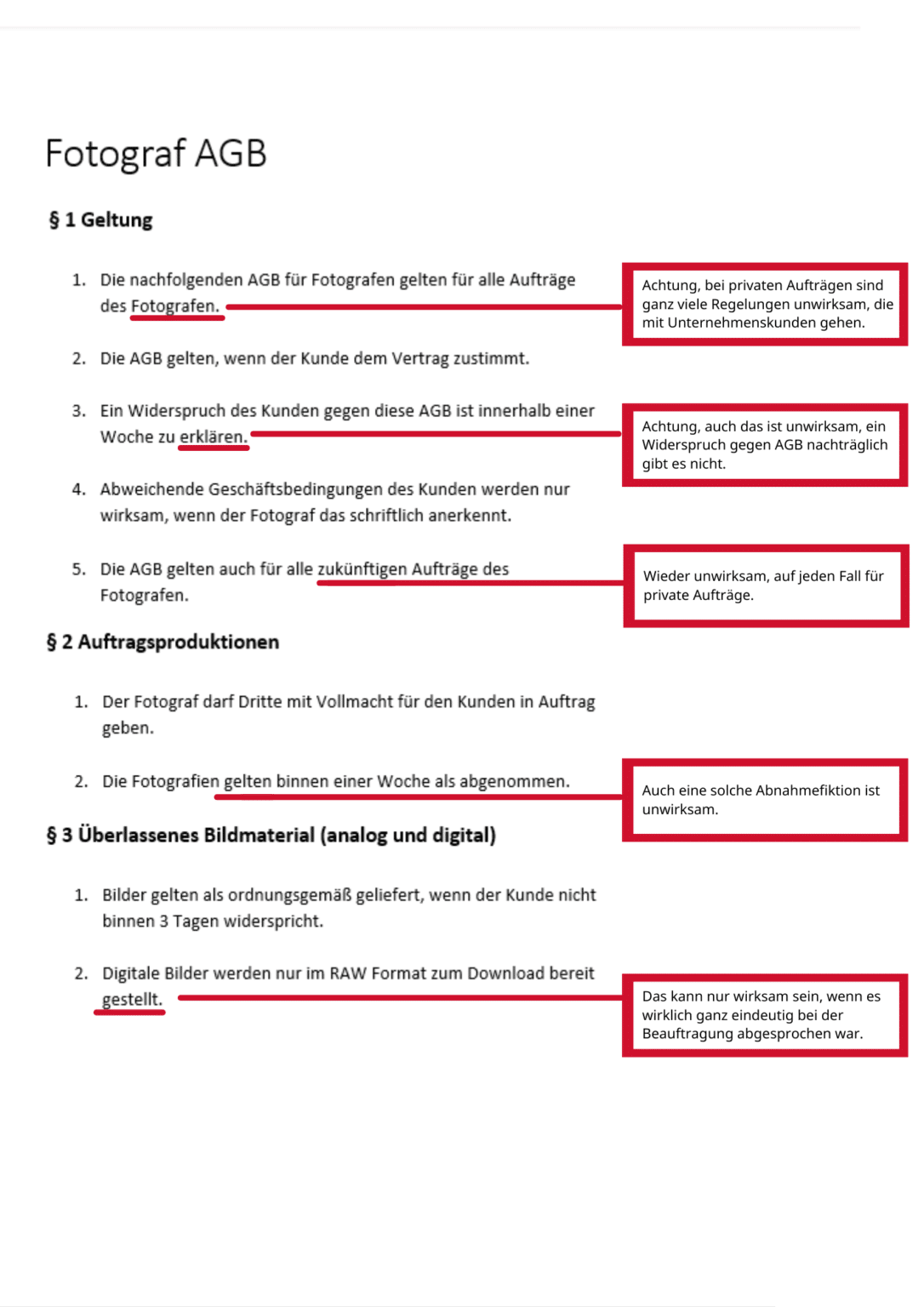 [2021] AGB für Fotografen - rechtssichere Muster